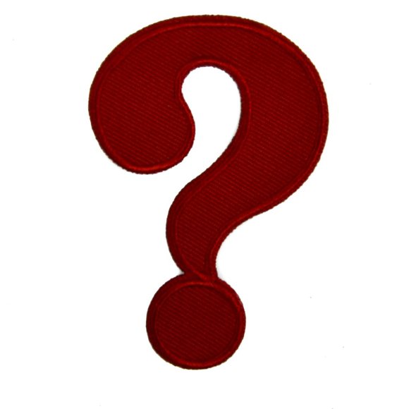 Accessories | Red Question Mark Patch Embroidered Iron On Applique ...